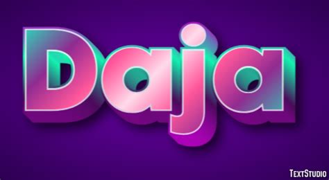 Daja Text Effect And Logo Design Name