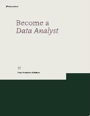 Data SYLLABUS Feb Pdf Become A Data Analyst Data Analytics Syllabus Table Of Contents