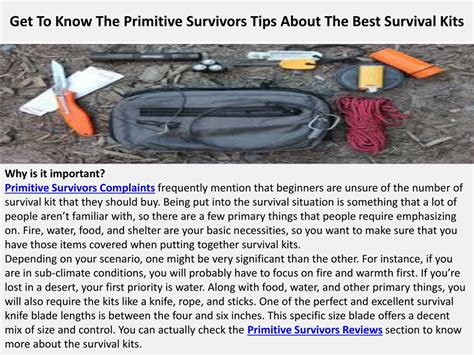 Ppt Get To Know The Primitive Survivors Tips About The Best Survival