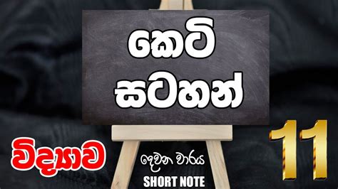 11 ශ්‍රේණිය විද්‍යාව දෙවන වාර කෙටි සටහන් Grade 11 Science Second Term Short Note 📝📝 Youtube