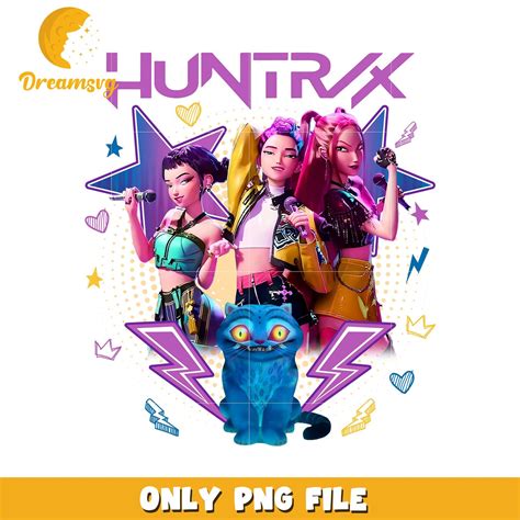 Huntrix Logo Design Png Cartoon Fighter Png Kpop Hero Team Png