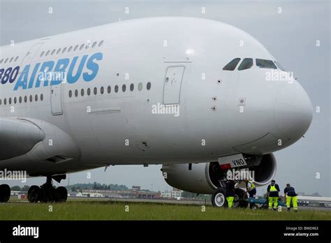 Front View Of The Airbus A380 The Worlds Largest Passenger Plane At