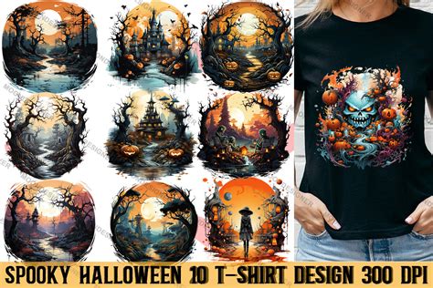 Spooky Halloween T Shirt Design Graphic By Moondesigner · Creative Fabrica
