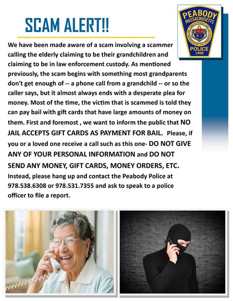 Scam Flyer Peabody Police Department