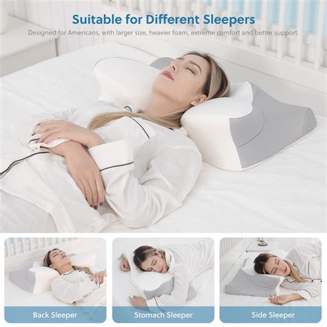 Homfine Cervical Memory Foam Pillow Ergonomic Contour