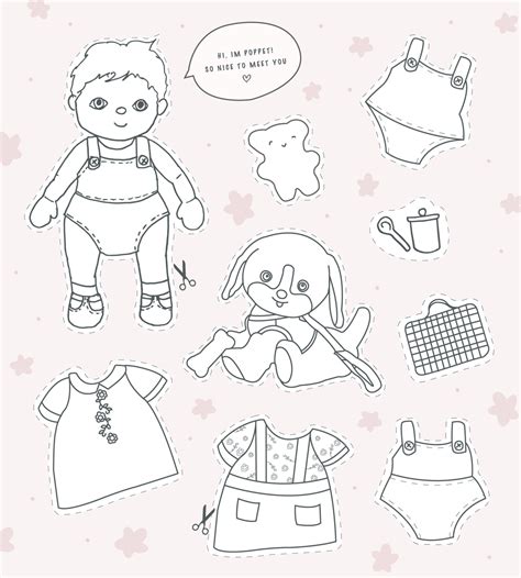 Dress Me Up Dinkum Doll Printable Little Gatherer
