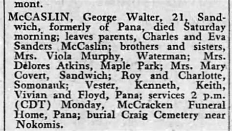 George Mccaslin Obituary ™