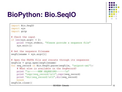 sequence file parsing using biopython ppt download
