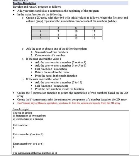Solved Problem Description Develop And Run A C Program As