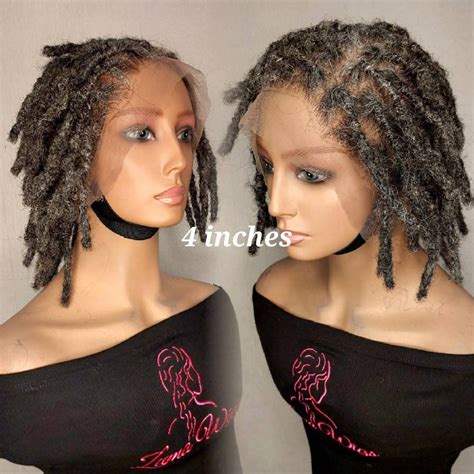 Grey Dreadlock Wig Human Hair Full Lace Dreadlock Wig Short Salt And Pepper Dreadlocks Etsy