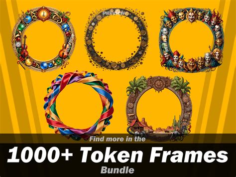 6 Bard Token Frames Psd Png Digital Tabletop Dandd Pathfinder Foundry Vtt Roll20 Bards