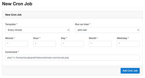 Cron Jobs Cloudpanel Ce Documentation