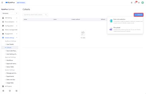 Cohorts Byteplus Data Intelligence Byteplus