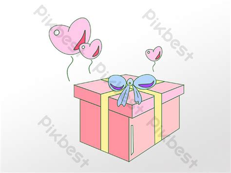 손으로 그린 칠석 발렌타인 데이 사랑 선물 상자 그림 일러스트 Png Psd 무료 다운로드 Pikbest