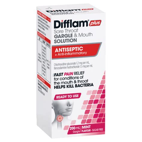 Difflam Plus Sore Throat Gargle And Mouth Solution Antiseptic Anti