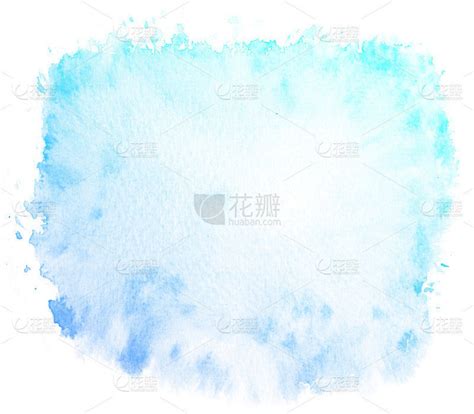 抽象蓝色水彩背景。