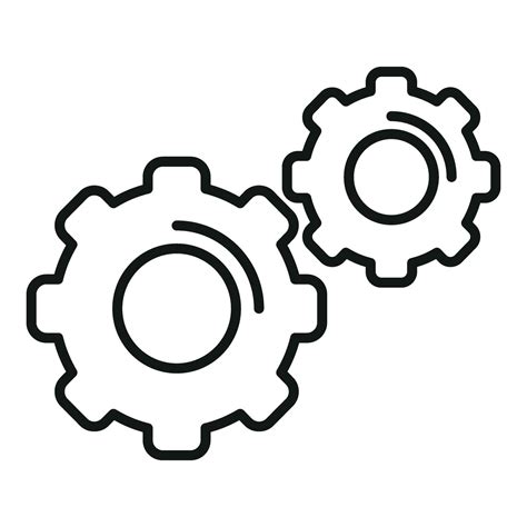 Gear System Of Realization Icon Outline Vector Balance Human 34121314