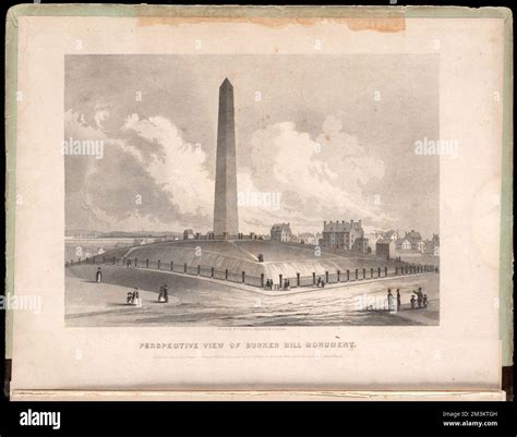 Perspective View Of Bunker Hill Monument Boston Mass Aerial Views