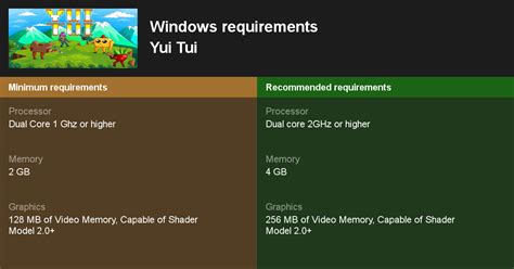 Yui Tui System Requirements — Can I Run Yui Tui On My Pc