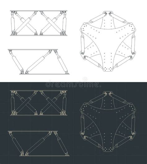 Hexapod Blueprints Stock Illustrations 6 Hexapod Blueprints Stock