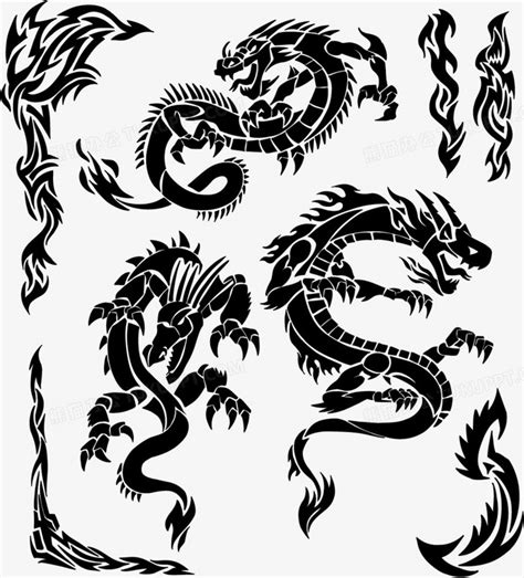 龙纹等中国风传统古典纹饰矢量矢量png图片素材下载中国png熊猫办公