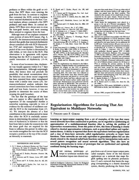 Regularization Algorithms For Learning That Are Equivalent To