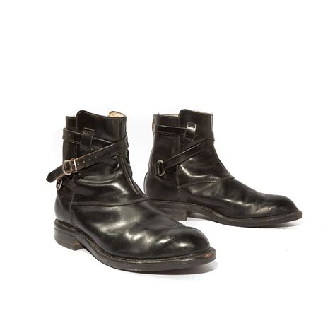 Vintage Mens Ankle Boots Wrap Around Strap And Buckle Etsy Wrap