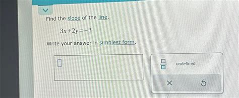 Solved Find The Slope Of The Line X Y Write Your Answer Chegg