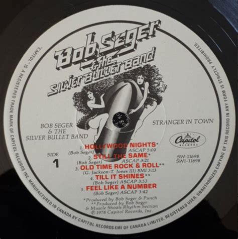 Bob Seger And The Silver Bullet Band Stranger In Town 1978 Vinyl