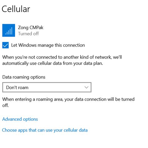 Windows 10 Cellular Always Show Turned Off Any Solution Microsoft Community