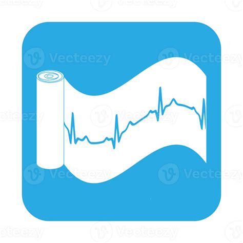 Cardiogram Heart Beat Icon Heartbeat Line Electrocardiogram On Paper