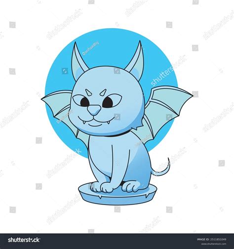 Cute Gargoyle Statue Vector Illustration Cartoon Stock Vector Royalty Free 2511851049