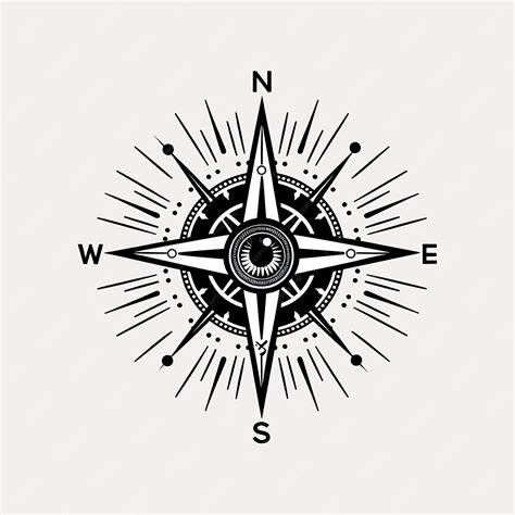 Premium Vector Vintage Compass Rose Illustration Design