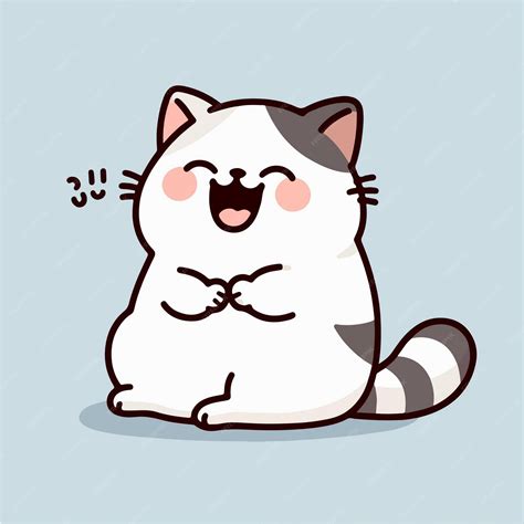 Premium Vector Cute Catty Sitting Vector Illustration