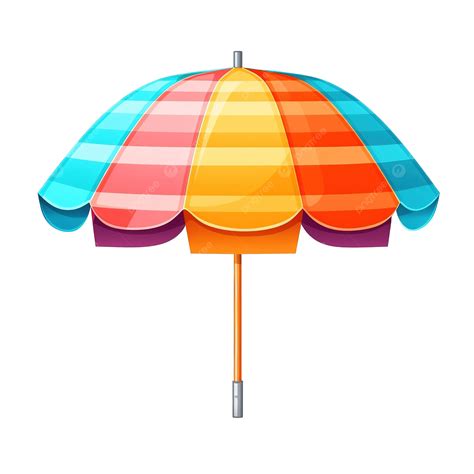 Illustration Of Colorful Beach Umbrella Png Beach Beverage Cloth Png