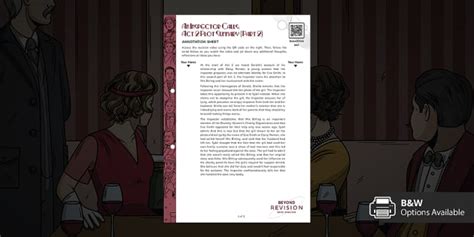 Act Ii Plot Summary Part 2 An Inspector Calls Annotation Sheet