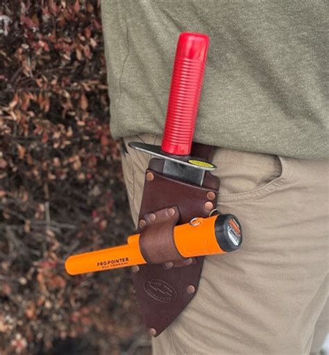 Premium Leather Digging Tool Sheath And Pinpointer Holster High