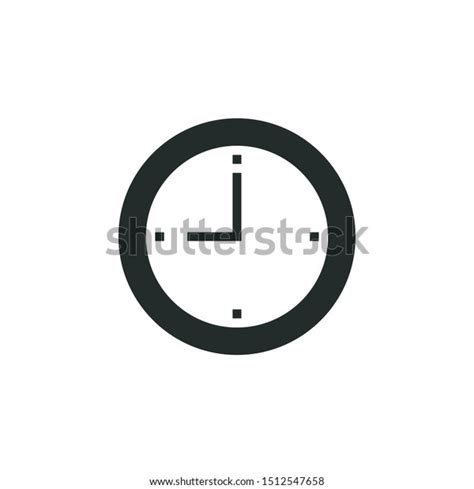 Flat Design Modern Analog Clock Icon Stock Vector Royalty Free