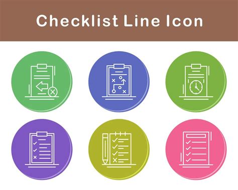 Checklist Vector Icon Set 21431338 Vector Art At Vecteezy