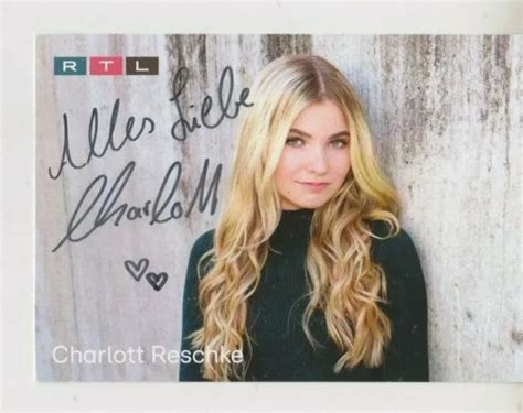 Carte Autographe Rtl Charlott Reschke Gzsz Ard Zdf Ndr Eur 1299
