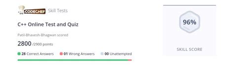 Cplusplus Codechef Skilltest Programming Dsa Codingjourney
