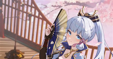 原神 神里綾華——樱落 吃一口胖三金のイラスト Pixiv