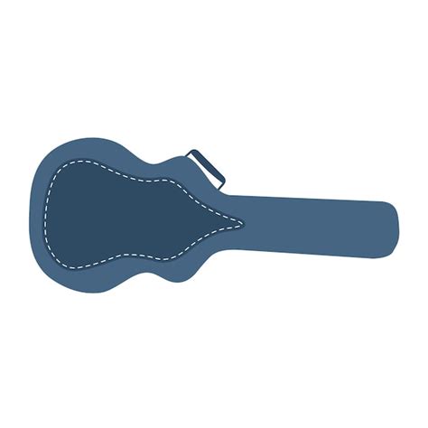 어쿠스틱 기타 케이스 색 배경에 컬러 터 일러스트레이션 프리미엄 벡터