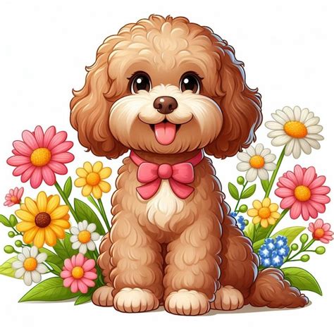 Cockapoo Dog Vector Cartoon Illustration Premium Ai Generated Vector