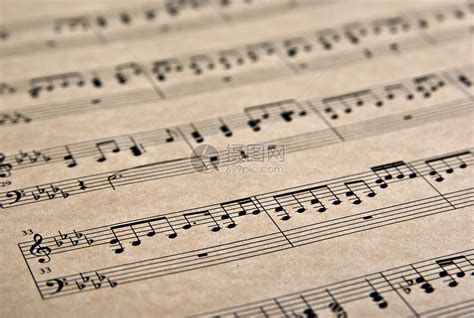 纸板上的音乐笔记旋律羊皮纸床单分数作品艺术棕色高清图片下载 正版图片320197892 摄图网