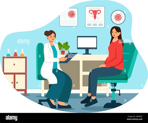 Reproduction Clinic Vector Illustration Featuring Assisted Reproductive Technology Test Tube