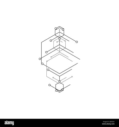 Vector Abstract Illustration Blue Background Molecular Structure