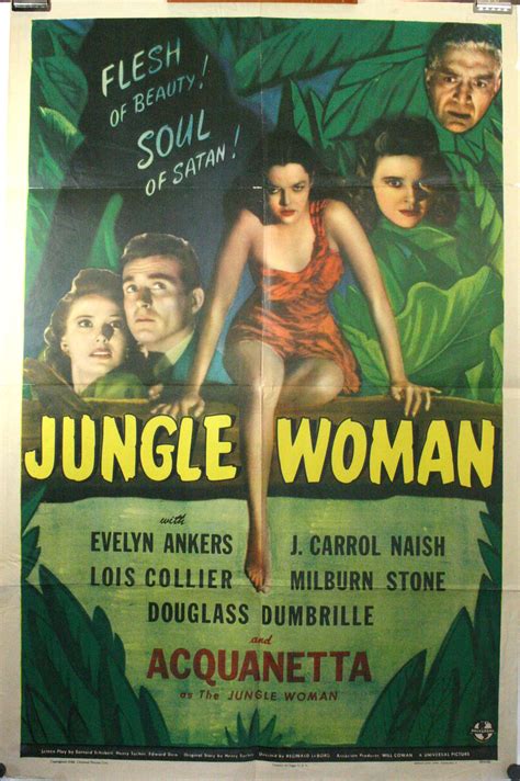 JUNGLE WOMAN Original Vintage Movie Poster Original Vintage Movie Posters