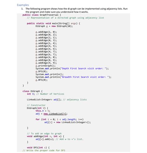 Solved Examples The Following Program Shows How The Chegg