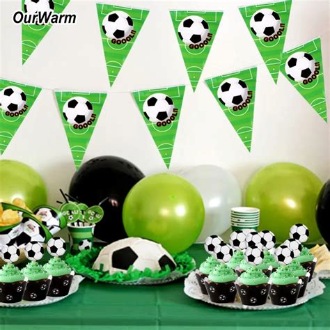 OurWarm Baby Shower Boy Football Theme Birthday Party Decoration